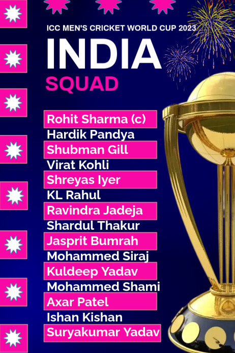 india squad poster Template | PosterMyWall
