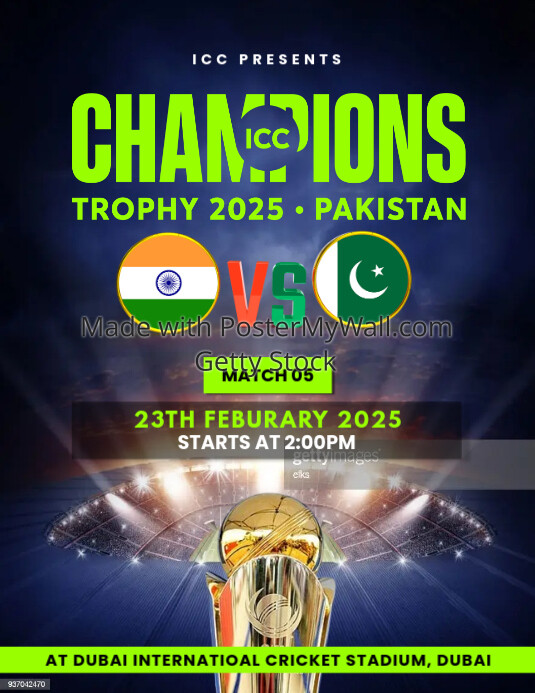 Copy of India VS Pakistan | PosterMyWall