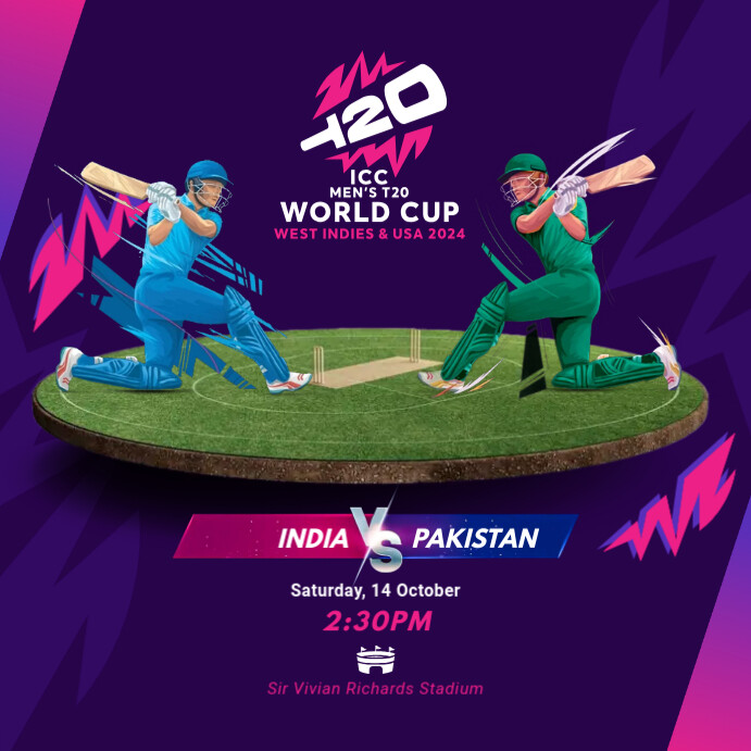 India vs Pakistan Match Schedule Template | PosterMyWall