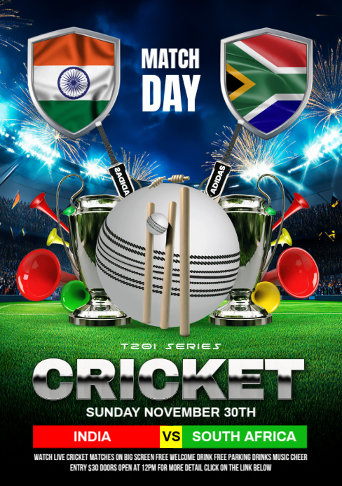 india vs south africa Template | PosterMyWall