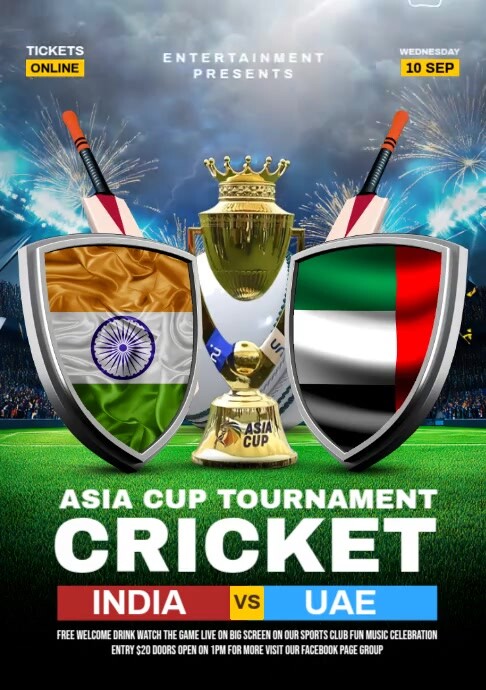 Copy of India vs uae | PosterMyWall