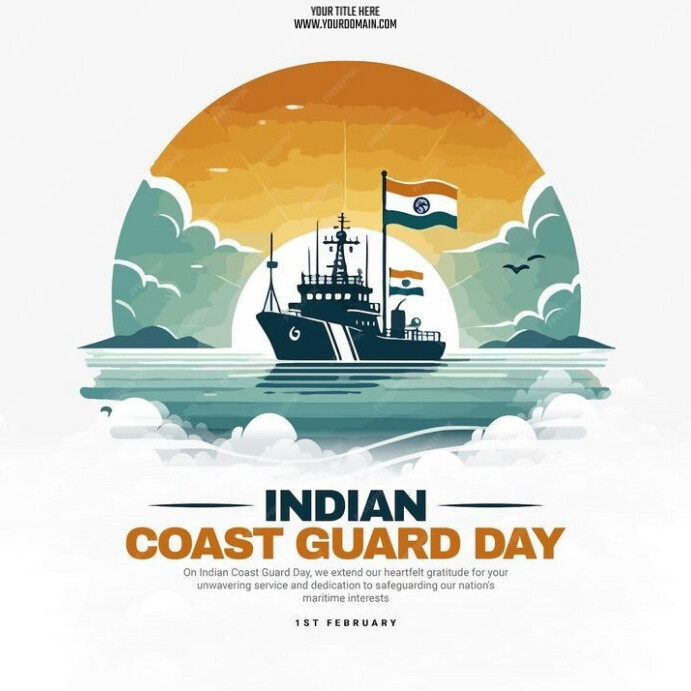 Indian Coast Guard Day Template | PosterMyWall