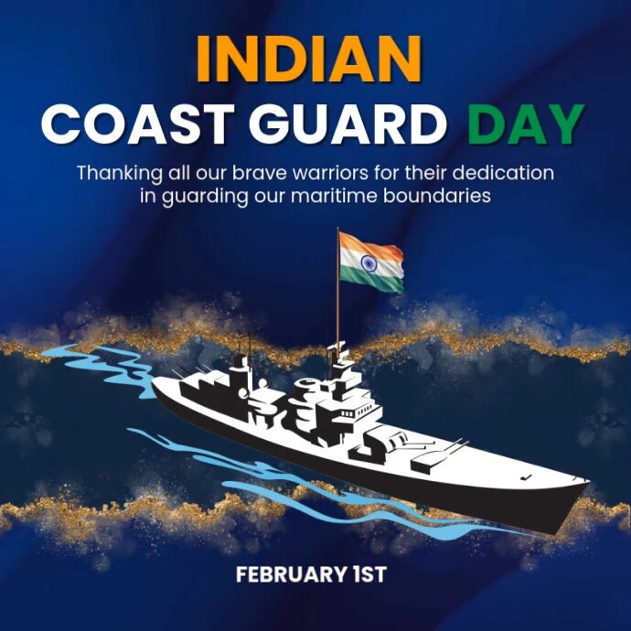 Indian Coast Guard Day Flyer Template | PosterMyWall