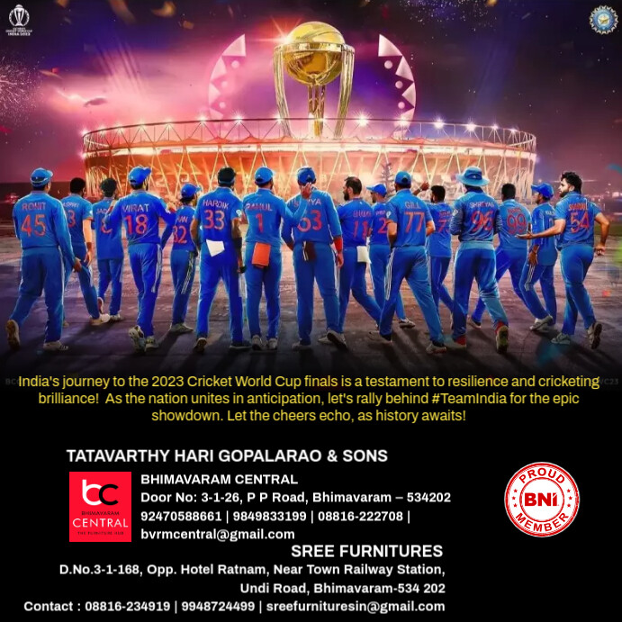 Indian cricket World Cup finals Template | PosterMyWall