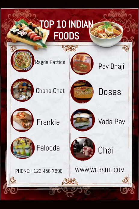 North Indian Food Menu Card Indian Restaurant Menu Etsy UK
