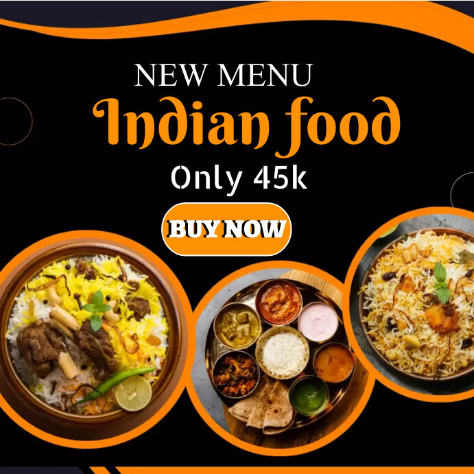 INDIAN FOOD MENU Template | PosterMyWall
