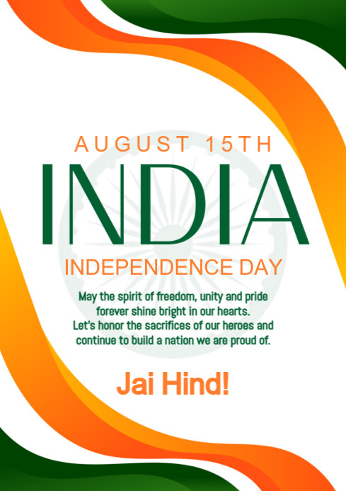 Indian Independence Day Flyer Template | PosterMyWall