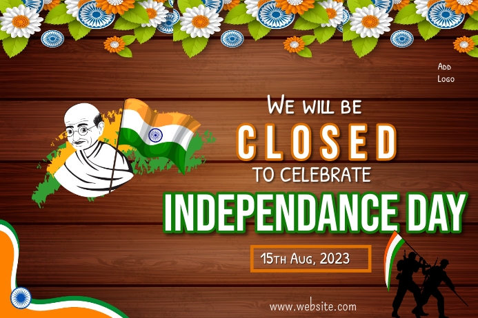 indian independence day holiday ad (3) Template | PosterMyWall