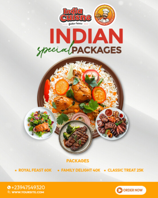 Indian Restaurant Flyers Template | PosterMyWall