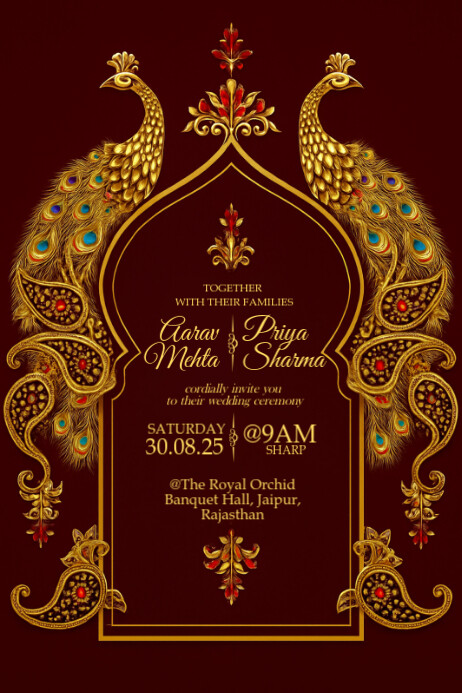 Indian wedding Template | PosterMyWall