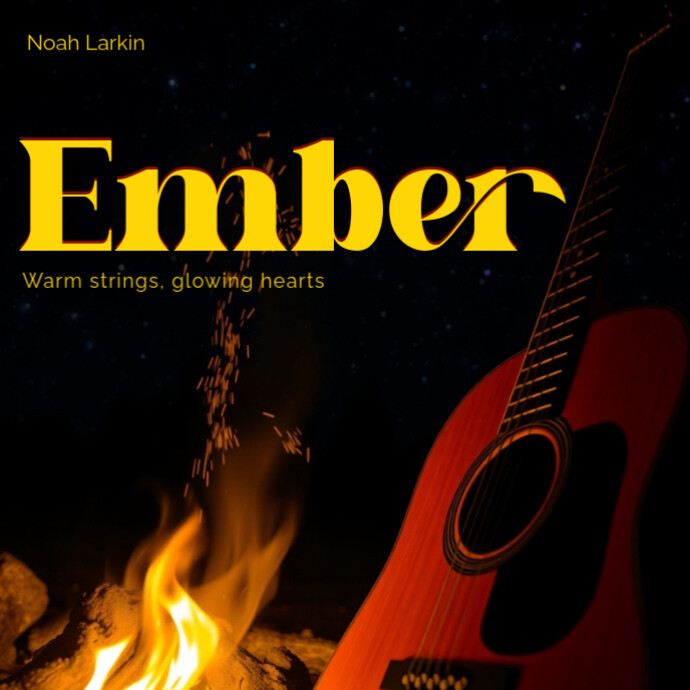 Copy of Indie Acoustic Album Cover Template – Ember by Noah Larkin ...