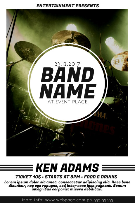 Indie band flyer template | PosterMyWall