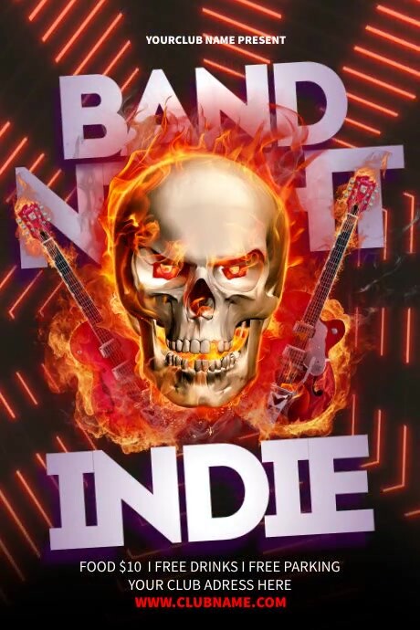 Plantilla de Indie Concert Night | PosterMyWall