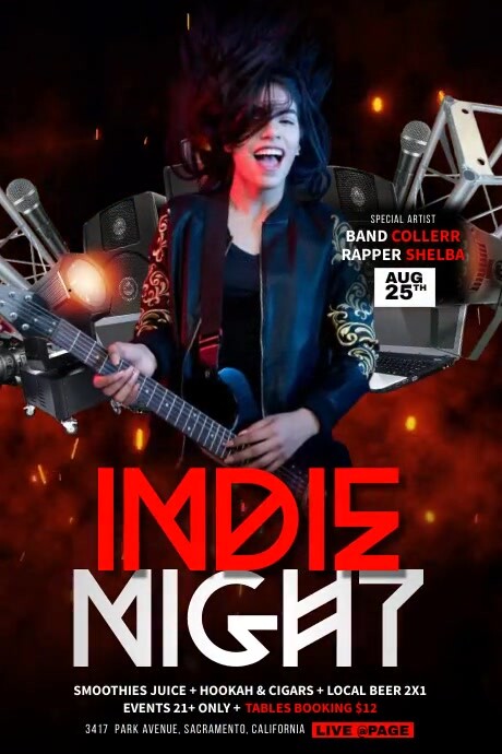 Indie Night Concert Templat | PosterMyWall