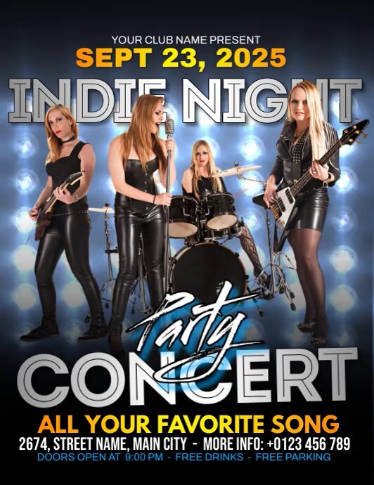 Plantilla de Indie Night Concert | PosterMyWall