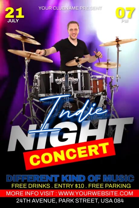Indie Night Concert Template | PosterMyWall