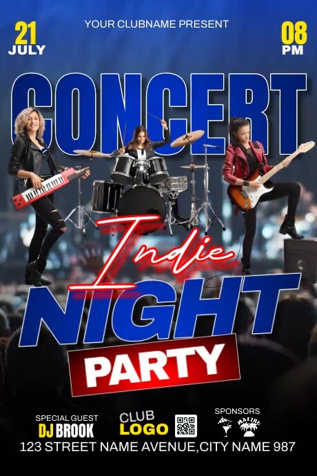 Plantilla de Indie Night Concert Party | PosterMyWall