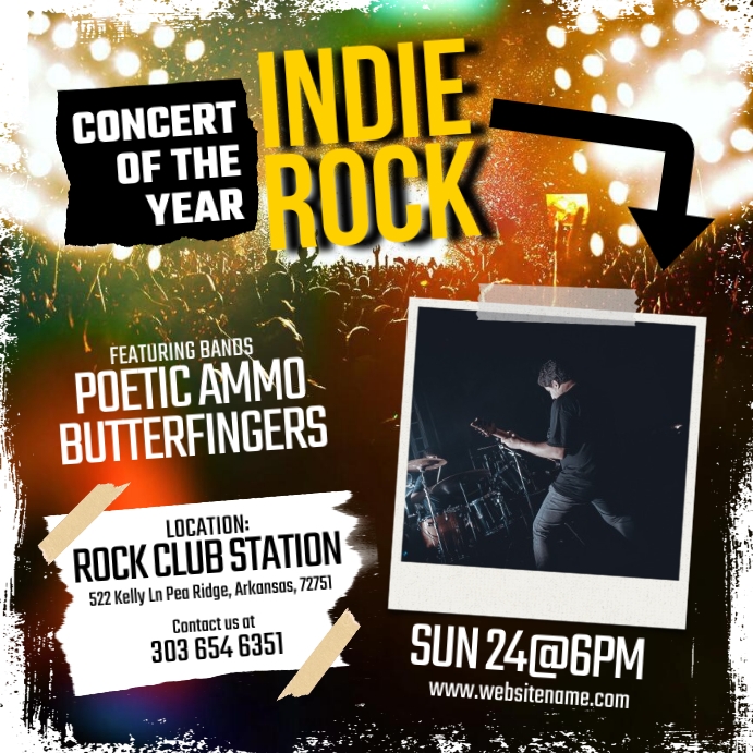 Indie Rock Instagram Post Modelo | PosterMyWall