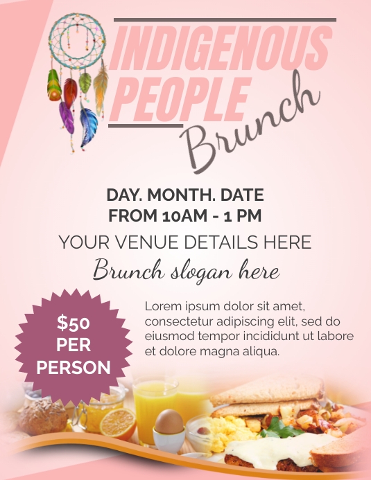 Indigenous People's Day Brunch Template | PosterMyWall