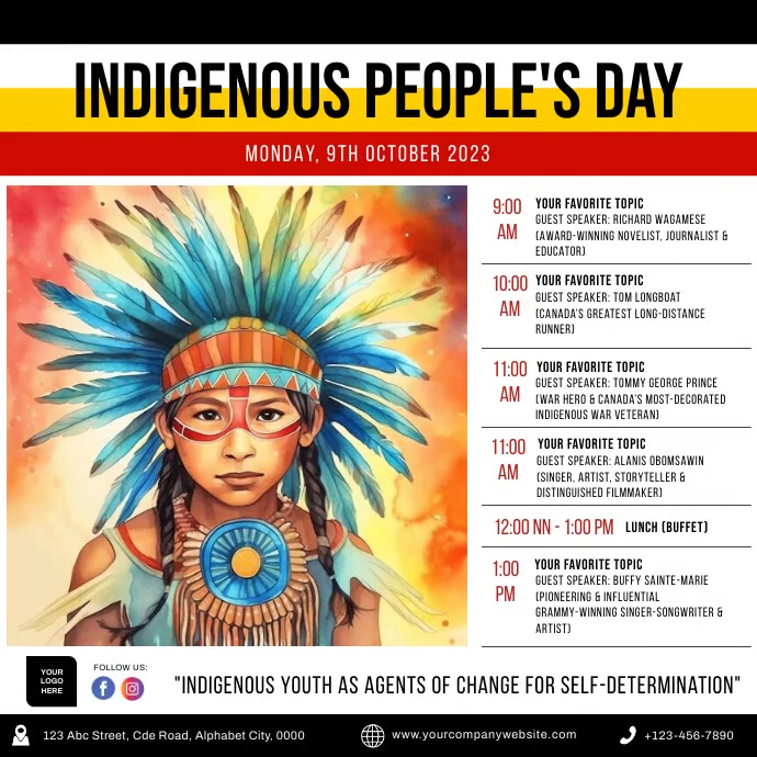 Copy of Indigenous People's Day Event Schedule | PosterMyWall