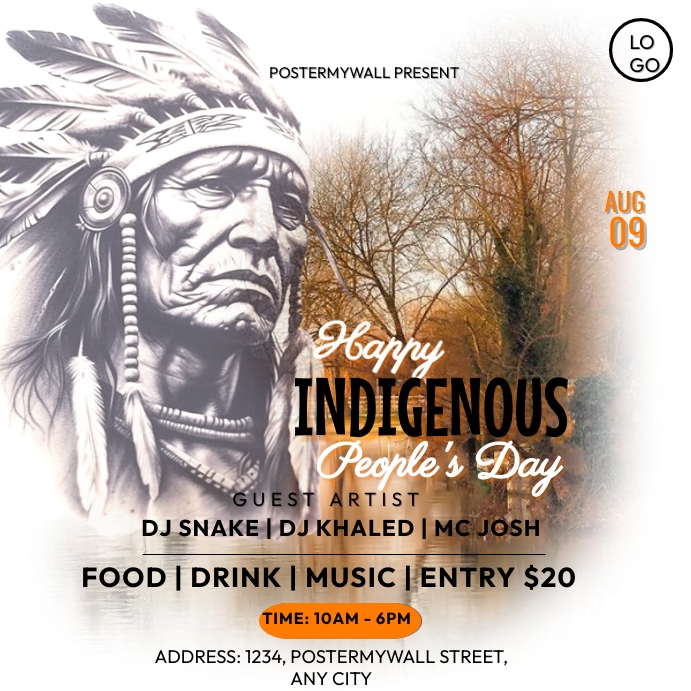 Indigenous People Flyer Templat | PosterMyWall