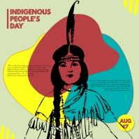 INDIGENOUS PEOPLE RETRO BESPOKE POSTER Template | PosterMyWall