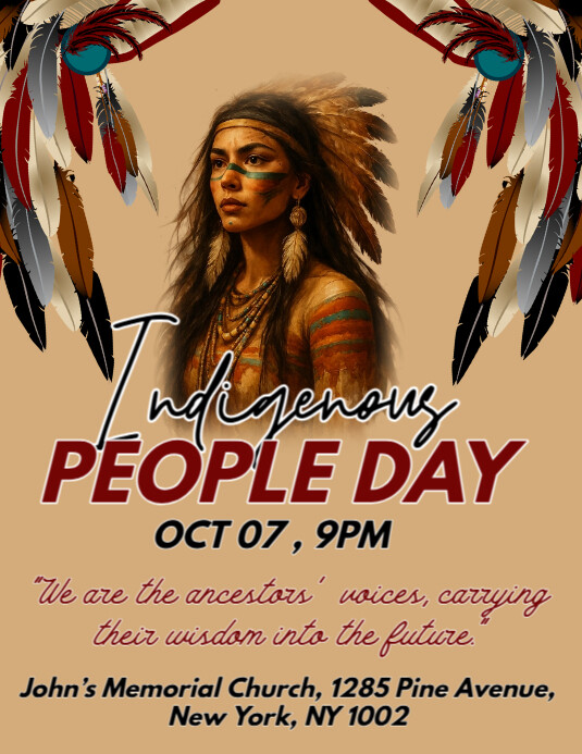 Indigenous Peoples’ Day Template | PosterMyWall