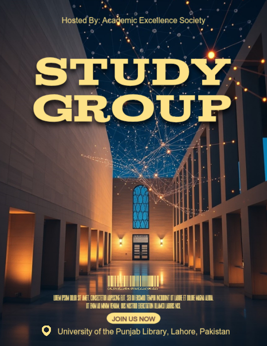 Copy of Indigo Vellum Minimal Study Group Flyer Template Academic Brand ...