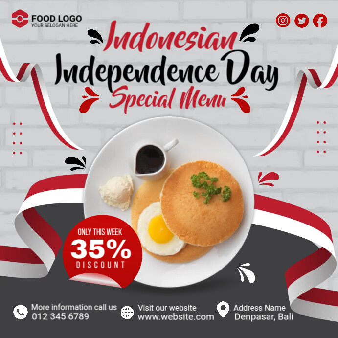 Indonesia Independence Special Menu Template | PosterMyWall