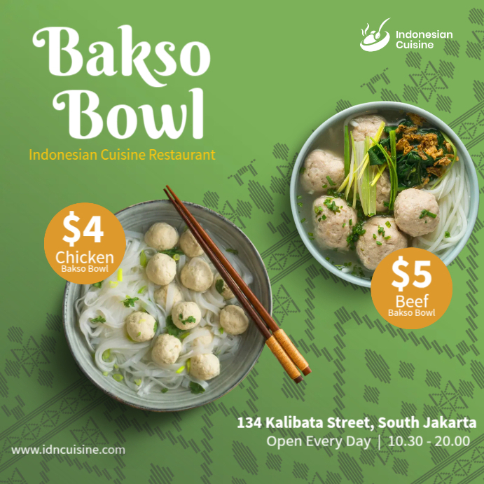 Copy of Indonesian Cuisine Ads | PosterMyWall