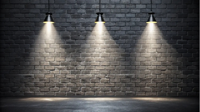 INDUSTRIAL SPOTLIGHT BRICK WALL Template | PosterMyWall