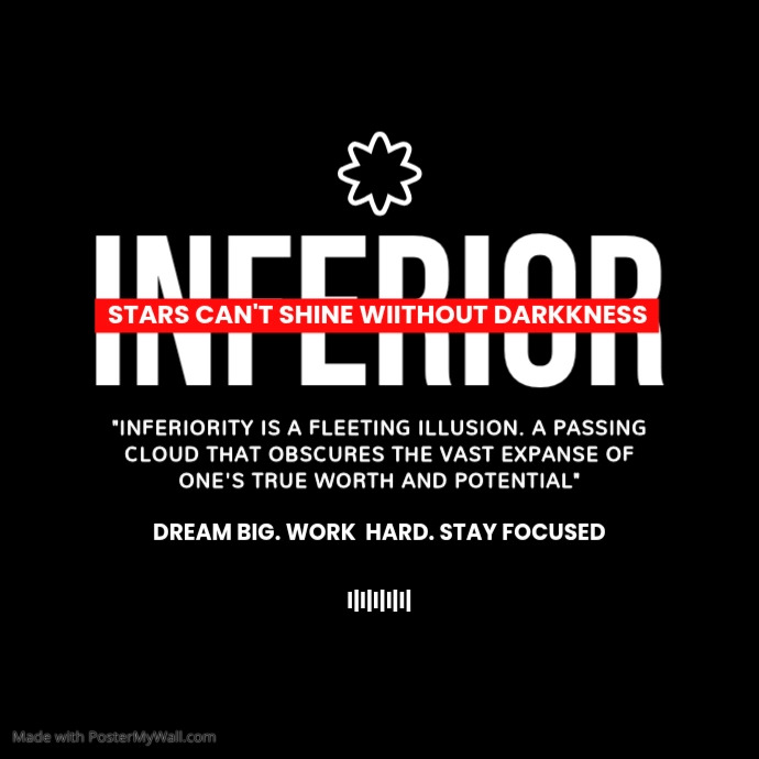 Copy of INFERIORITY TYPOGRAPHY LOGO | PosterMyWall