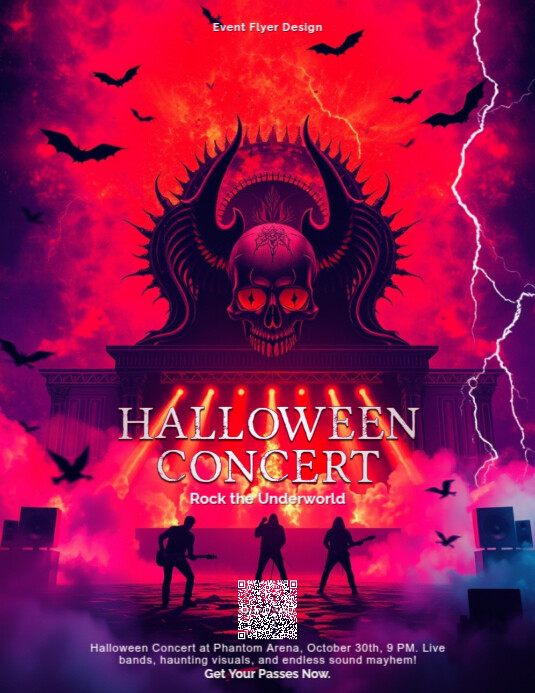 Infernal Soundwaves – Maximalist Halloween Concert Flyer Template ...