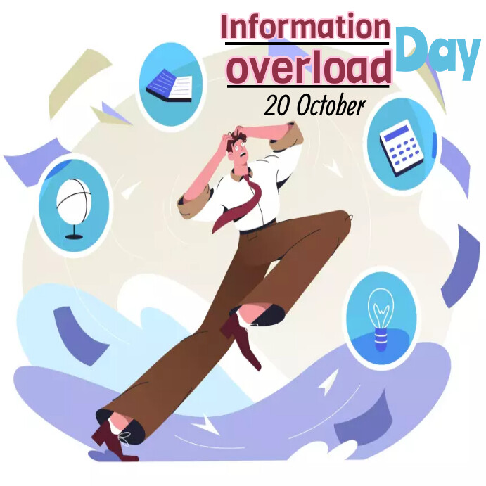 Plantilla de Information Overload Day instagram post | PosterMyWall