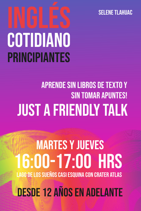 INGLÉS COTIDIANO Template | PosterMyWall