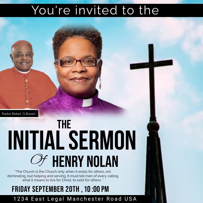 initial church sermon , initial flyer church Template | PosterMyWall