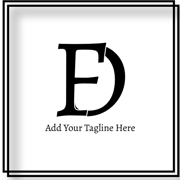 Initial letter logo FD template design 2024 | PosterMyWall