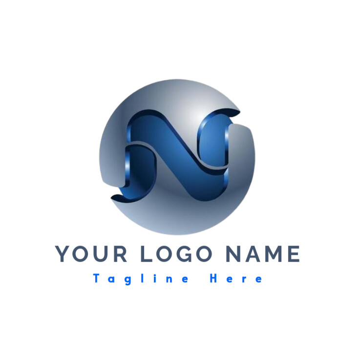 Copy of Initial Letter Logo Template Colored Blue Grey Circle 3d Design ...
