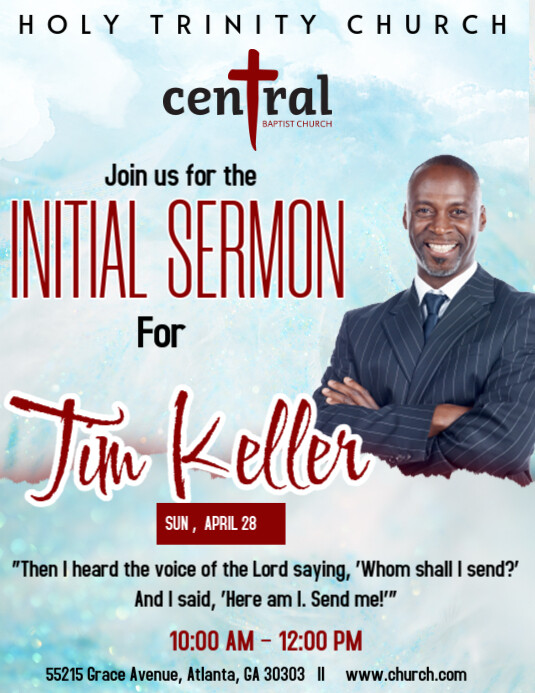 Copy of Initial Sermon Invitation Template Flyer | PosterMyWall