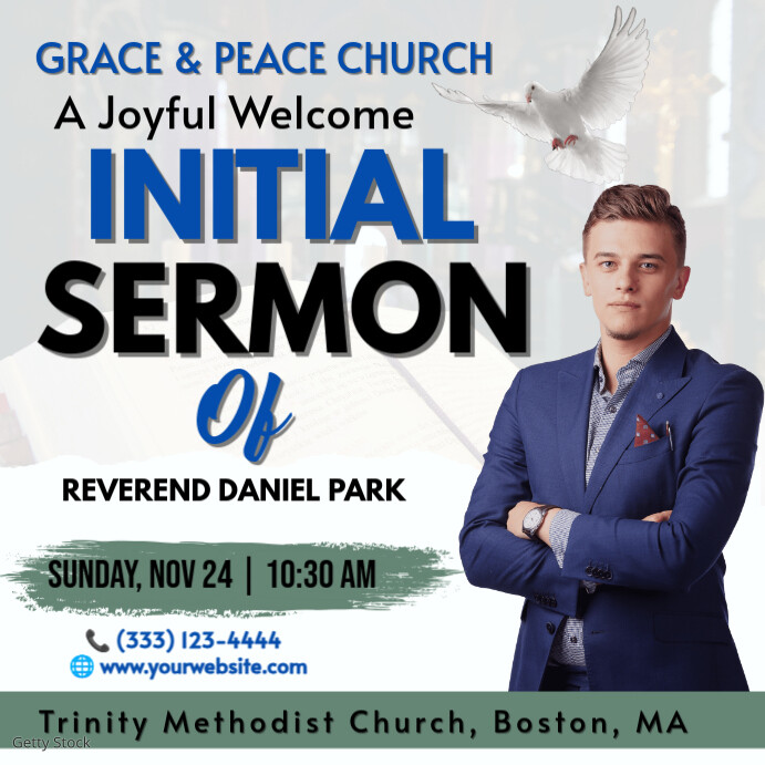 Copy of Initial Sermon Invitation Template Flyer | PosterMyWall