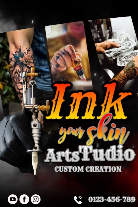 Plantilla de Ink Your Skin Arts Studio | PosterMyWall