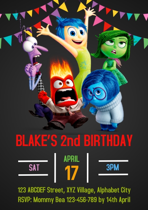 Copy of Inside Out Birthday Invitation | PosterMyWall