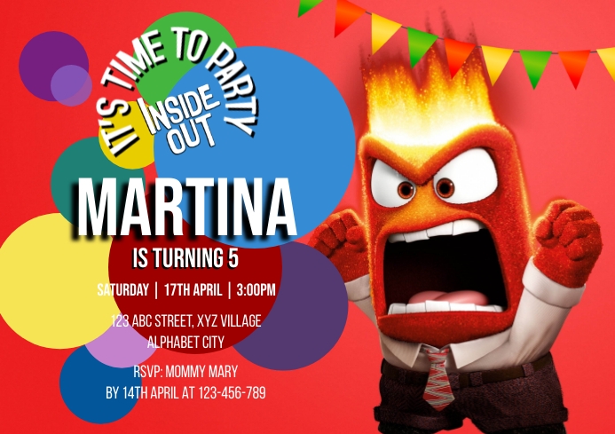 Copy of Inside Out Birthday Invitation | PosterMyWall