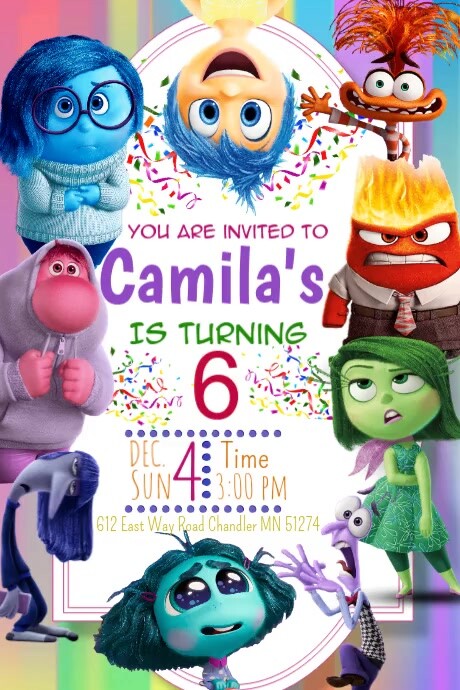 Inside Out Birthday Invitation Template | PosterMyWall