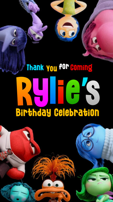 Inside Out Birthday Party Template | PosterMyWall