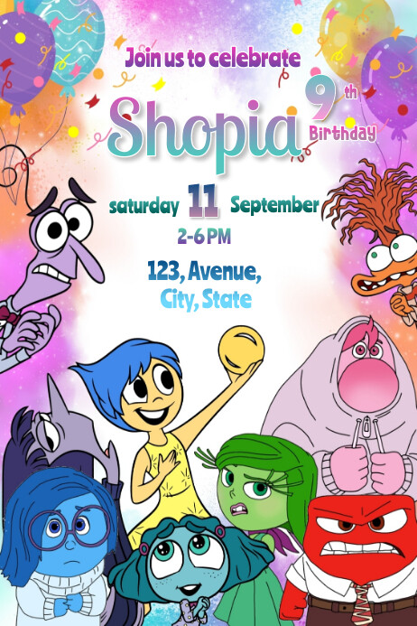 Inside Out Invitation Template | PosterMyWall