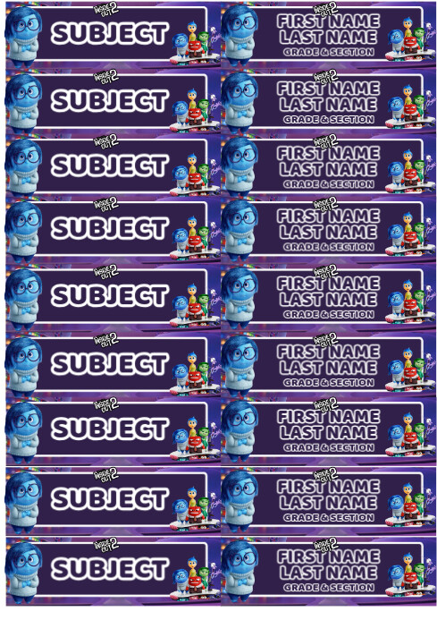 Inside out Name Tag Template | PosterMyWall