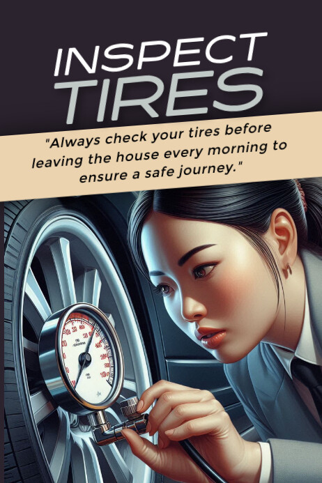 Plantilla de Inspect tires | PosterMyWall