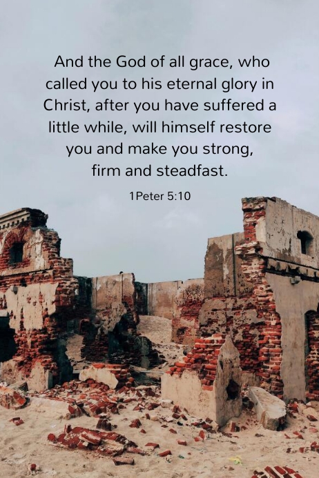 Copy of inspirational bible verse poster 1peter 5:10 | PosterMyWall