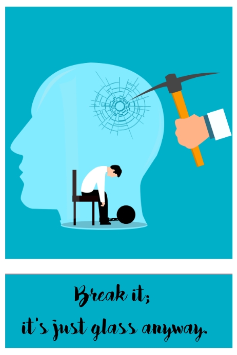 inspirational breaking glass Template | PosterMyWall